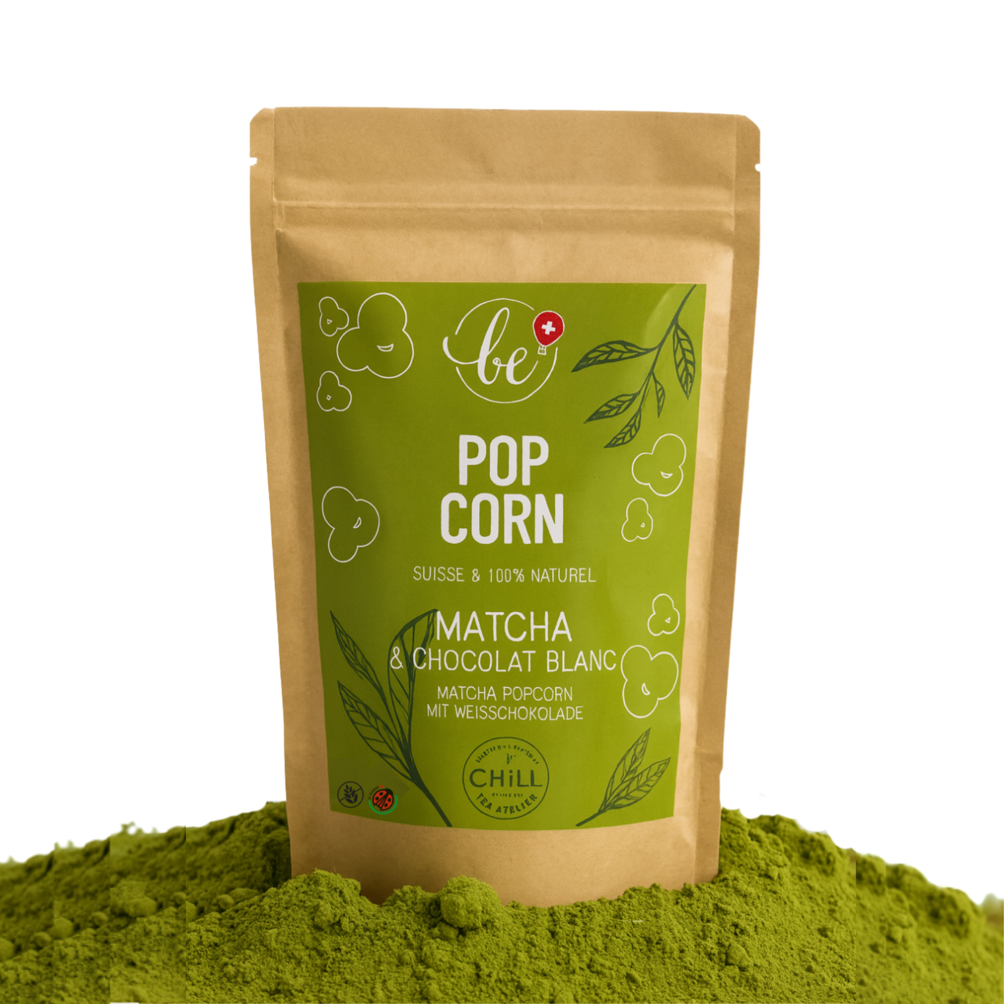 Popcorn Matcha & Chocolat blanc – Be! Popcorn